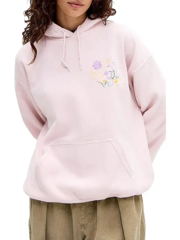 BDG URBAN OUTFITTERS Celestial Graphic Hoodie - Pink