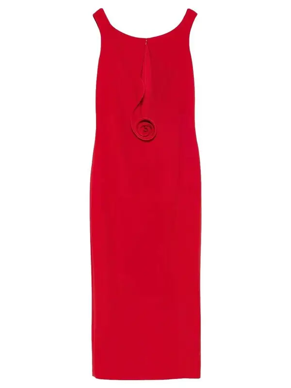 Magda Butrym Floral-appliqué Midi Dress - Red