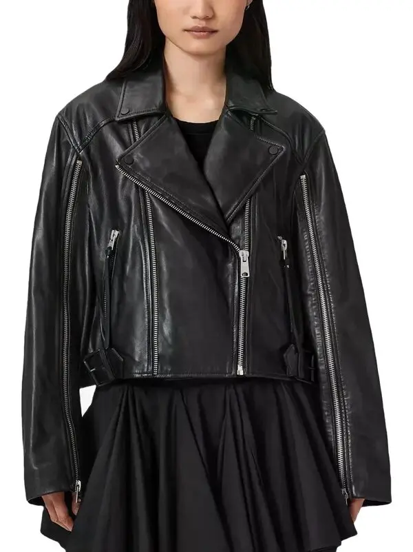ALLSAINTS Masone Leather Biker Jacket - Black