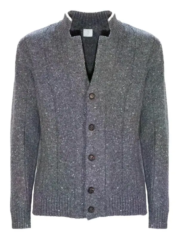 Eleventy Wool-cashmere Blend Cardigan - Grey