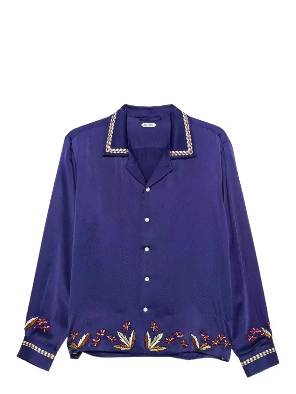 BODE Silk Shirt - Blue