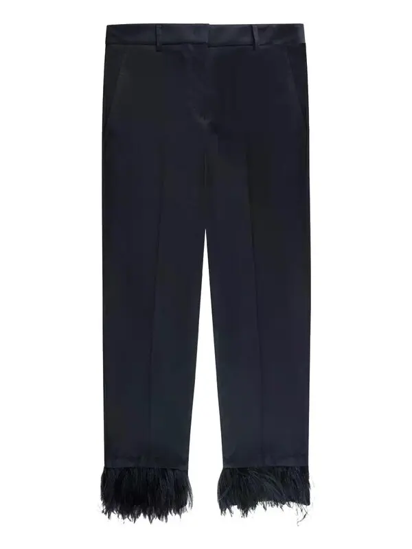 Incotex Feather-trim Trousers - Blue