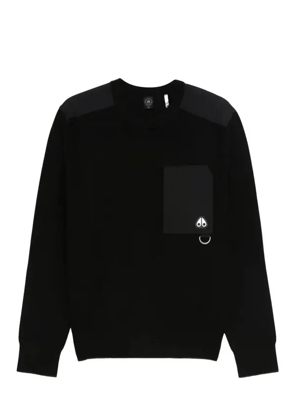Moose Knuckles Patch-pocket Sweater - Black