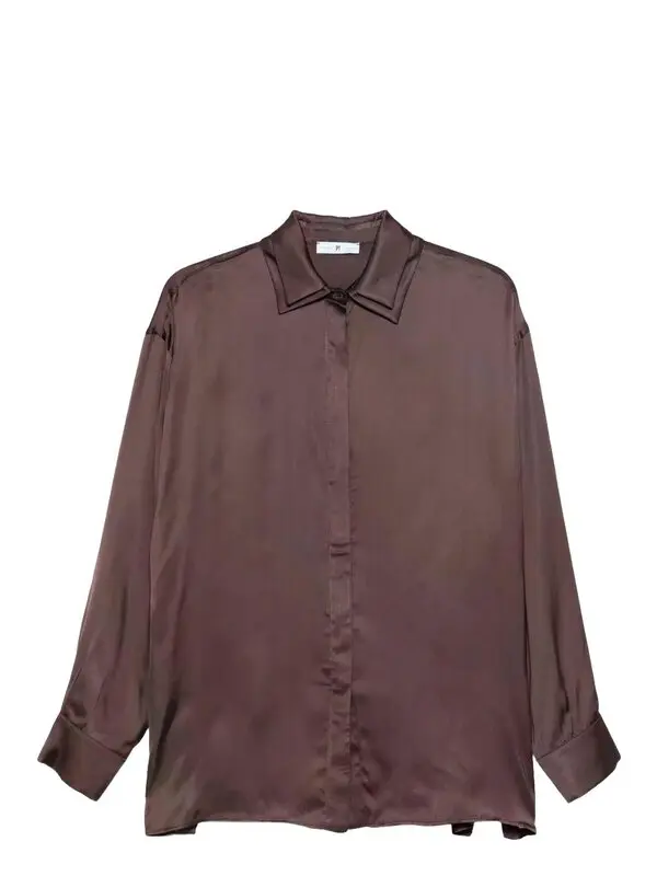 PT TORINO Satin Shirt - Brown