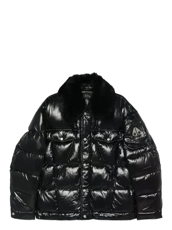 Moose Knuckles Padded Jacket With Faux-fur Collar - Black
