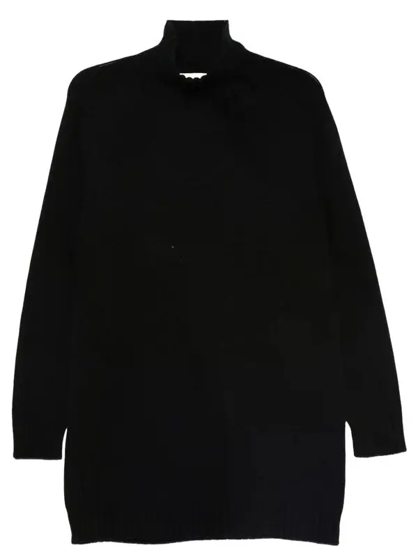 Eric Bompard Cashmere High-neck Mini Dress - Black