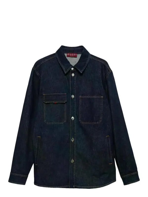 Gucci Button-fastening Denim Shirt - Blue