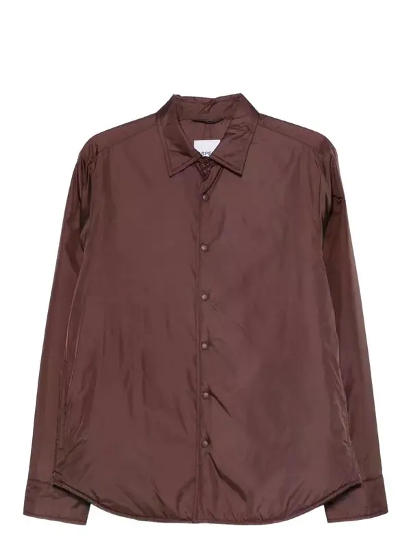 Aspesi Long Sleeve Shirt Jacket - Brown