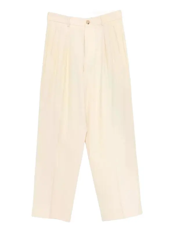 SOLOTRE Pleated Trousers - Yellow