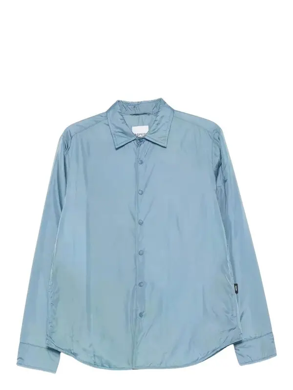 Aspesi Long Sleeve Shirt Jacket - Blue