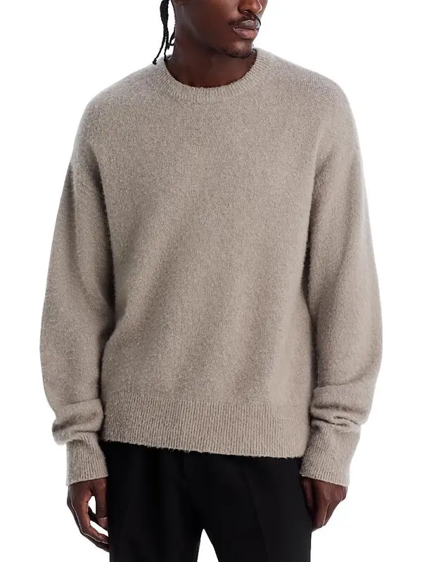 Helmut Lang Brushed Wool Cashmere Crewneck Sweater - Fog