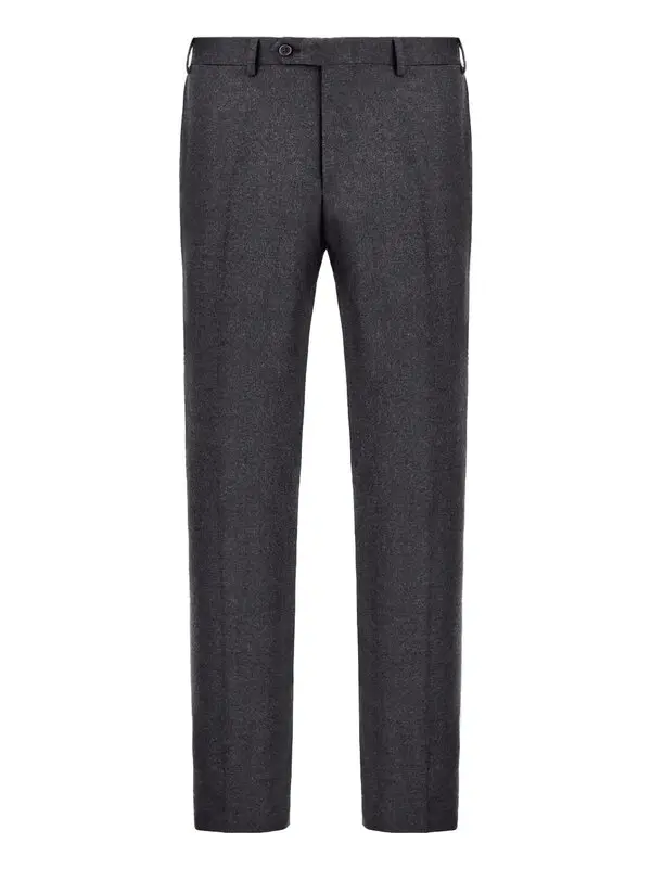 Canali High-waisted Wool Trousers - Grey