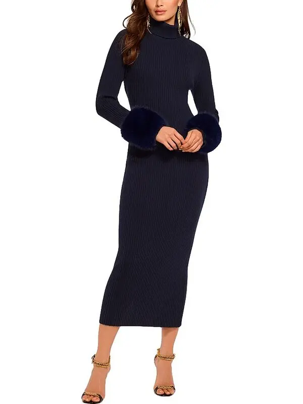 Ramy Brook Linda Midi Sweater Dress - Navy