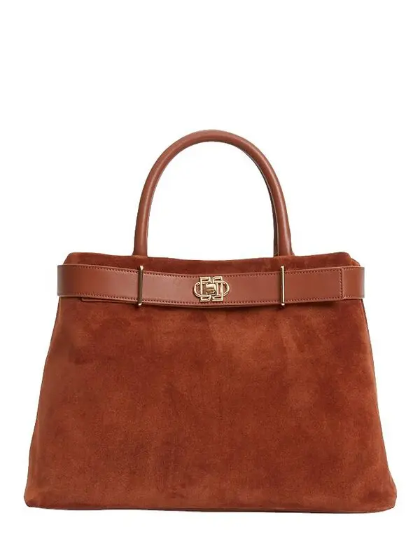 Simkhai Roan Suede Top Handle Tote - Sable