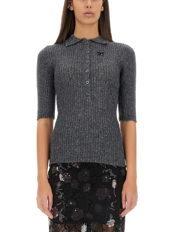 Remain Birger Christensen Mohair Blend Sweater - Charcoal