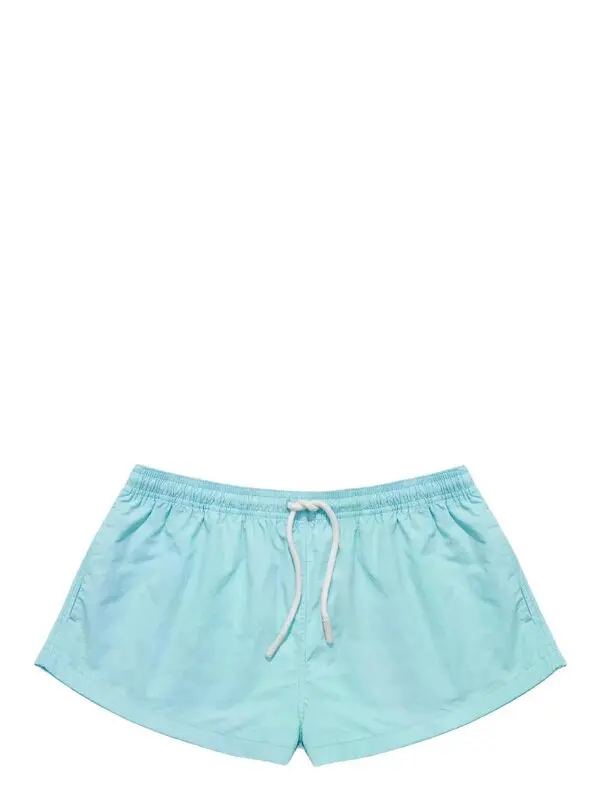 MAINLESS Drawstring Beach Mini Shorts - Blue