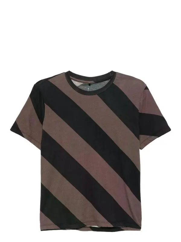 Cynthia Rowley Diagonal-stripe Cotton T-shirt - Black