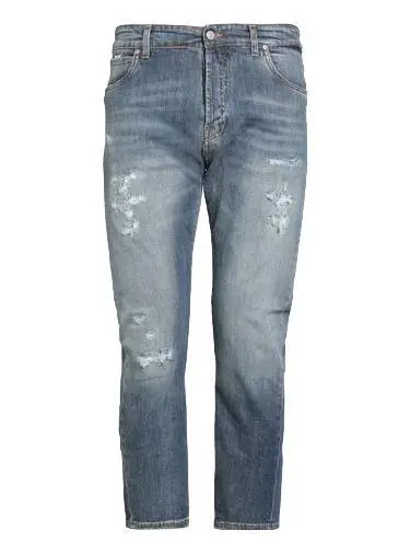 LIU •JO MAN Tapered Jeans With Distressed Detailing - Blue