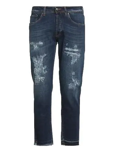 LIU •JO MAN Cotton-elastane Straight-leg Jeans - Blue
