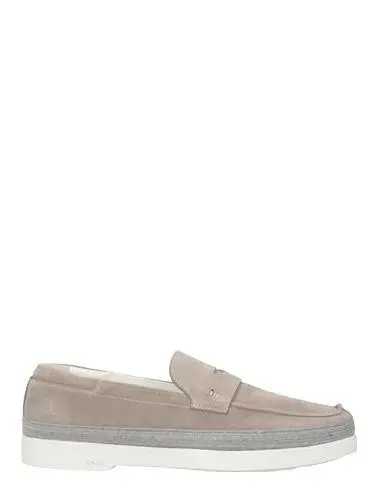 FABI Leather Penny Loafers - Grey