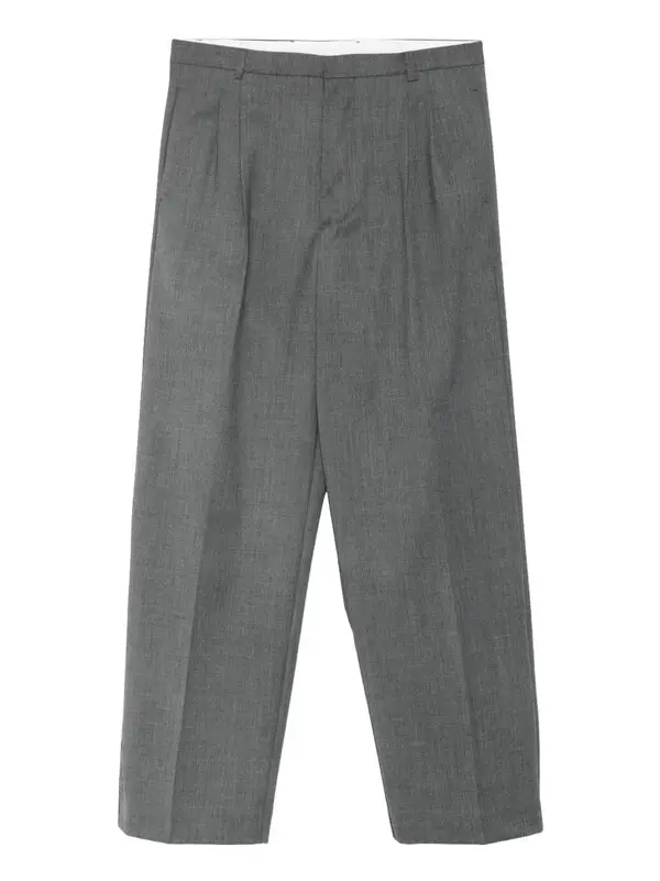 AMARANTO Pleat-detail Trousers - Grey