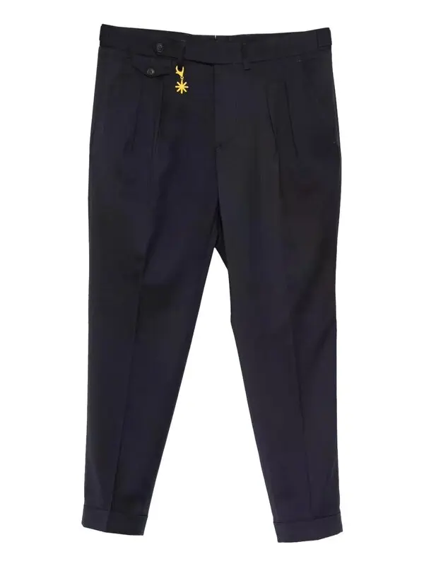 MANUEL RITZ Pleated Trousers - Blue