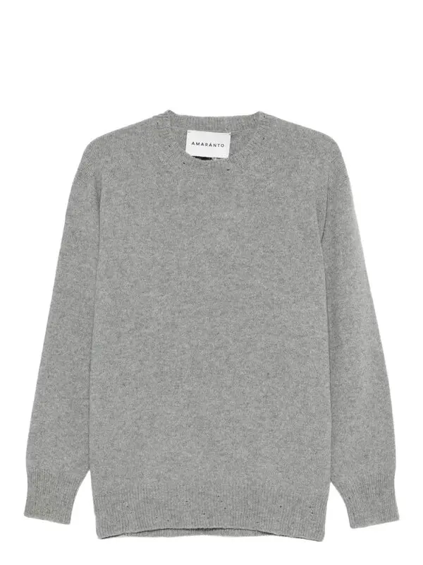 AMARANTO Crew-neck Sweater - Grey