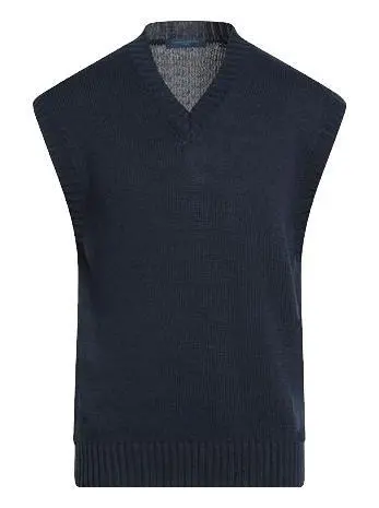 DANIELE FIESOLI Sleeveless Linen Cotton Sweater - Navy