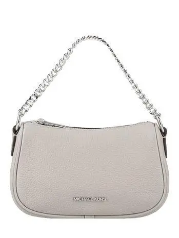 Michael Kors Pebbled Leather Handbag With Detachable Shoulder Strap - Grey
