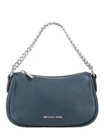 Michael Kors Pebbled Leather Handbag With Detachable Shoulder Strap - Navy