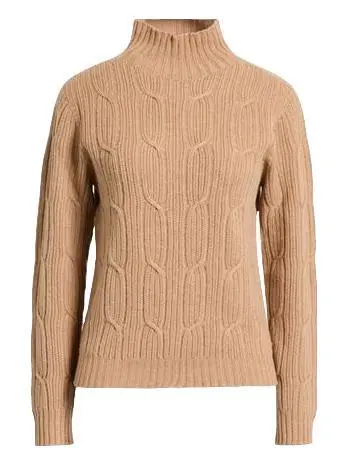 Peserico Turtleneck Cable-knit Top - Sand