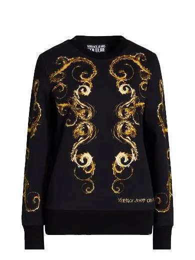 Versace Sweatshirt With Signature Print - Black