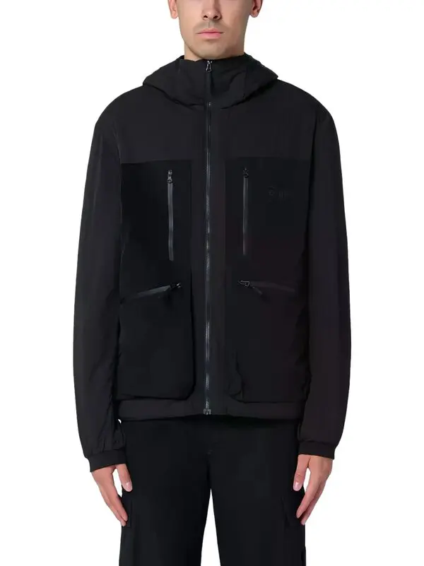 PURPLE MOUNTAIN OBSERVATORY Logo-stamp Hooded Jacket - Black