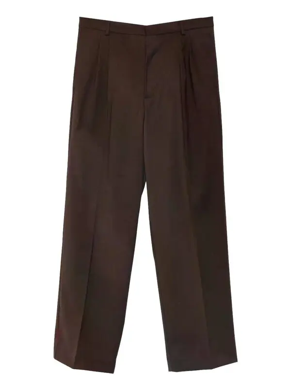 AMARANTO Pressed-crease Trousers - Brown