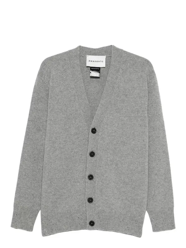 AMARANTO V-neck Cardigan - Grey