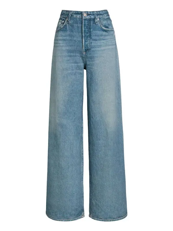 Rag & Bone Miramar Sofie Jeans-print Terry Trousers - Light Blue