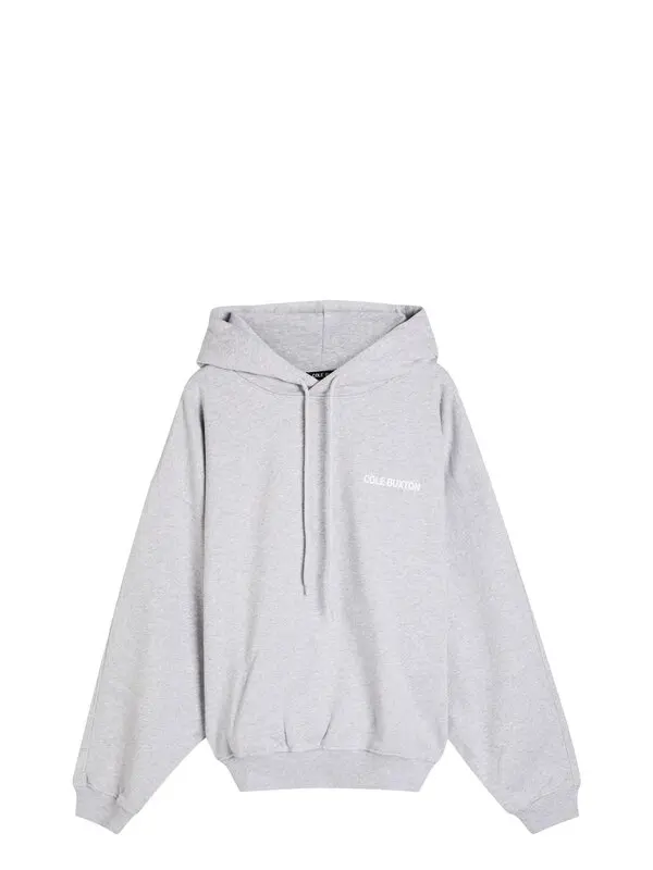 COLE BUXTON Hooded Cotton Sweatshirt - Light Grey