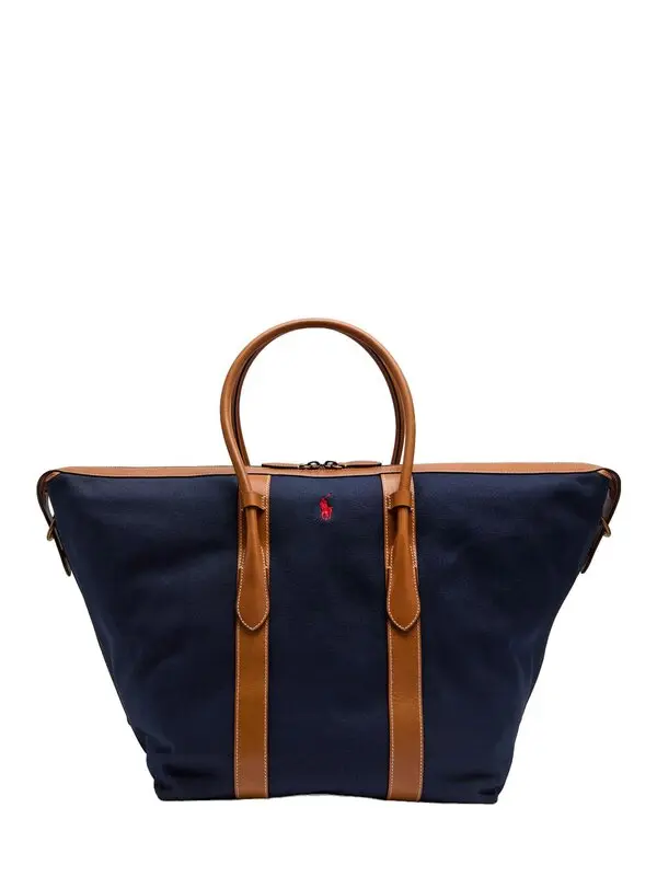 Polo Ralph Lauren Logo-embroidered Canvas Tote Bag - Navy
