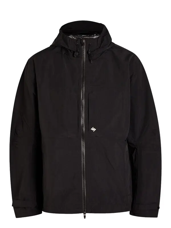 REPRESENT Hooded Shell Jacket With Logo Print - Black