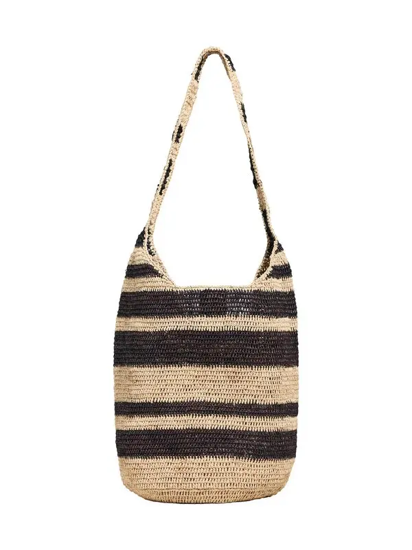 Mar Y Sol Augusta C Shoulder Bag - Natural Black Stripe