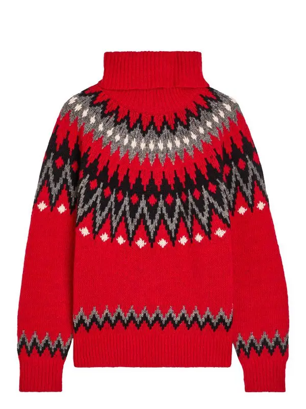 Polo Ralph Lauren Fair Isle Wool-blend Jumper - Red