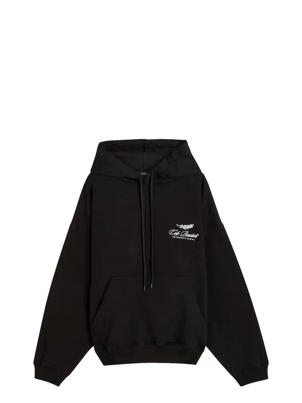 COLE BUXTON Hooded Cotton Sweatshirt - Black