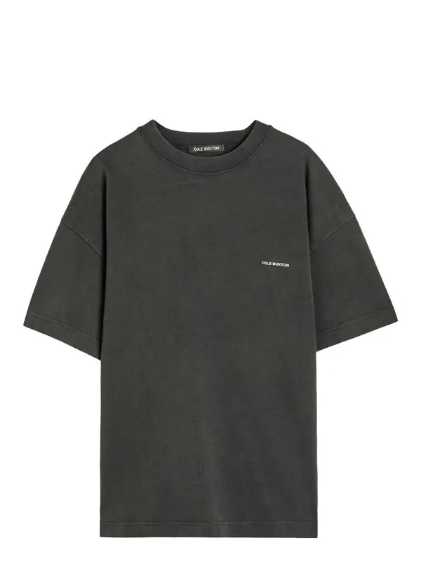 COLE BUXTON Logo-print Cotton T-shirt - Black
