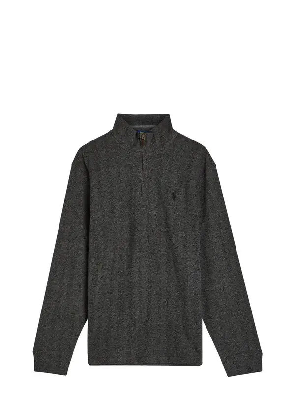 Polo Ralph Lauren Herringbone Cotton Sweatshirt - Black