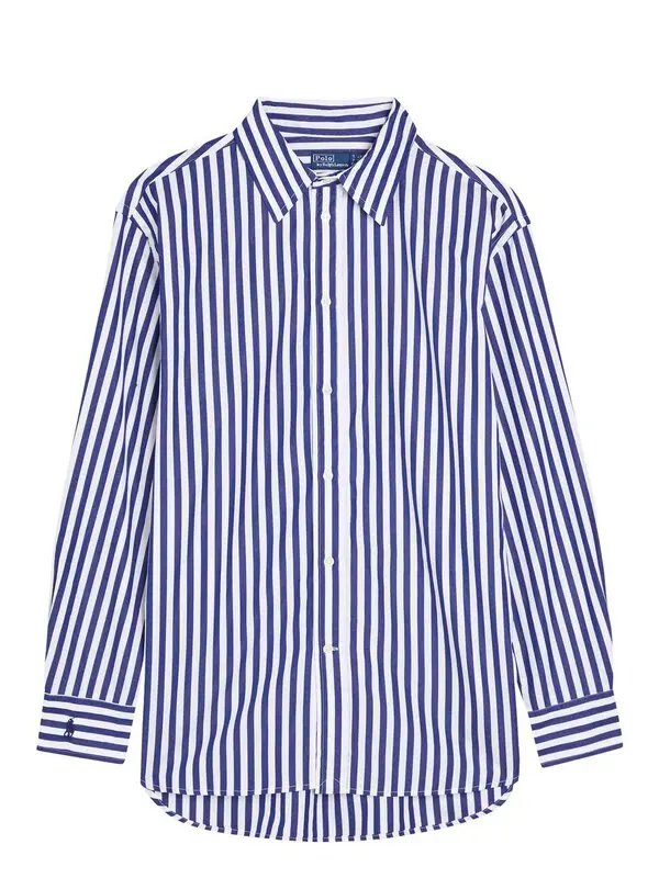 Polo Ralph Lauren Striped Cotton-poplin Shirt - Blue