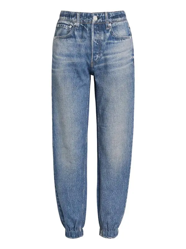 Rag & Bone Miramar Jeans-print Terry Trousers - Blue