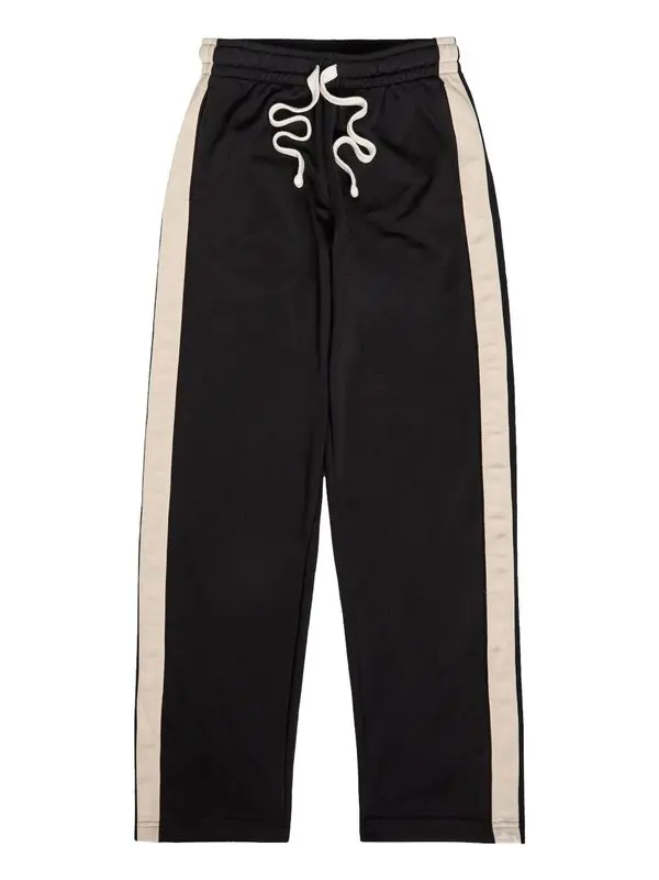 COLE BUXTON Stripe Straight-leg Jersey Track Pants - Black