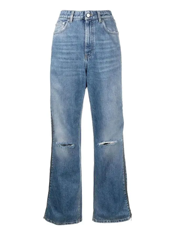 Stella McCartney Zip-detail Straight-leg Jeans - Denim