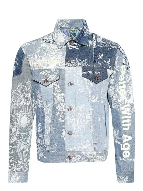 BETTER WITH AGE Teresa Reconstructed Denim Trucker Jacket - Indigo