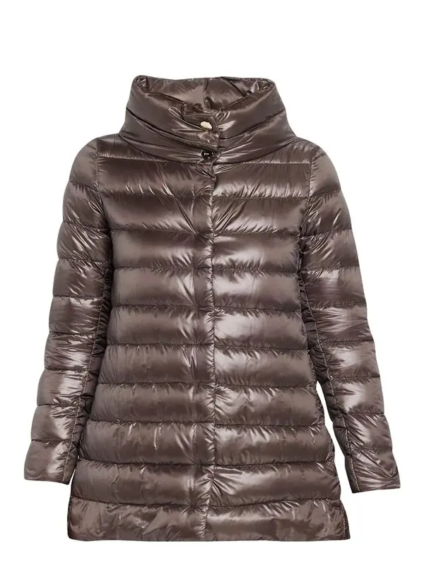 Herno Amelia Ultra-light A-line Down Jacket - Anthracite